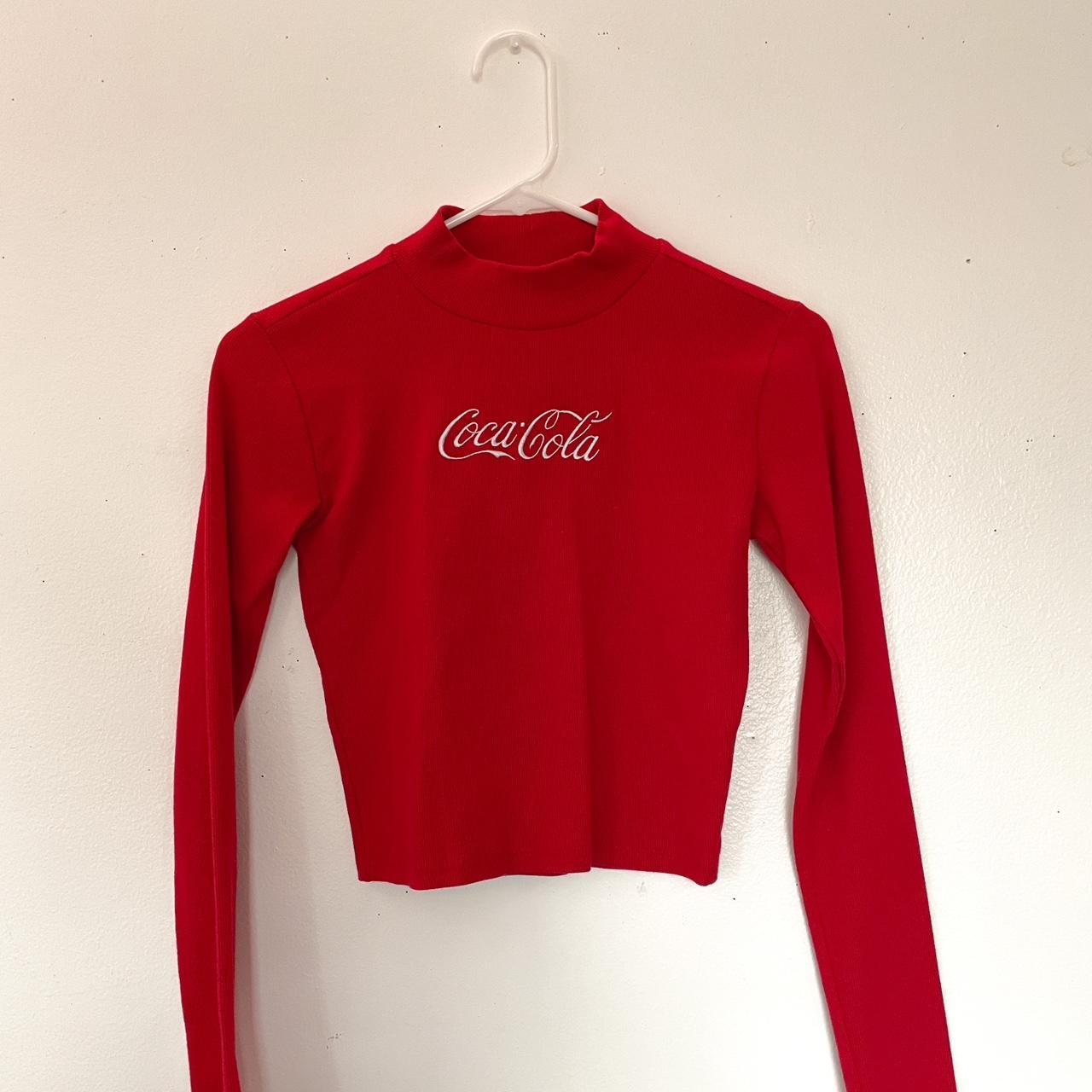 Coca-Cola Women's Red and White Shirt | Depop