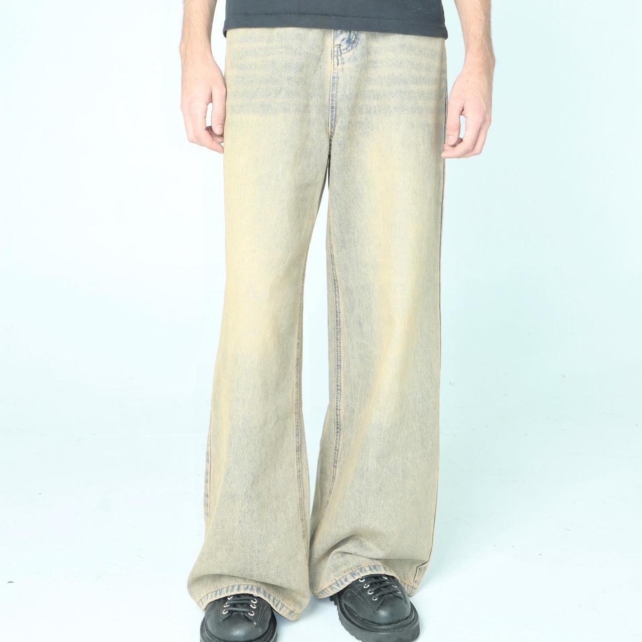 Rust orange baggy flare jeans wide leg Brand new... - Depop