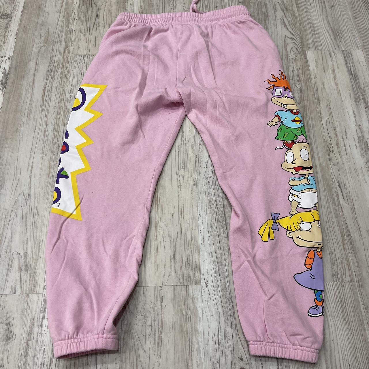 light pink rugrats joggers with slight stain but not... - Depop