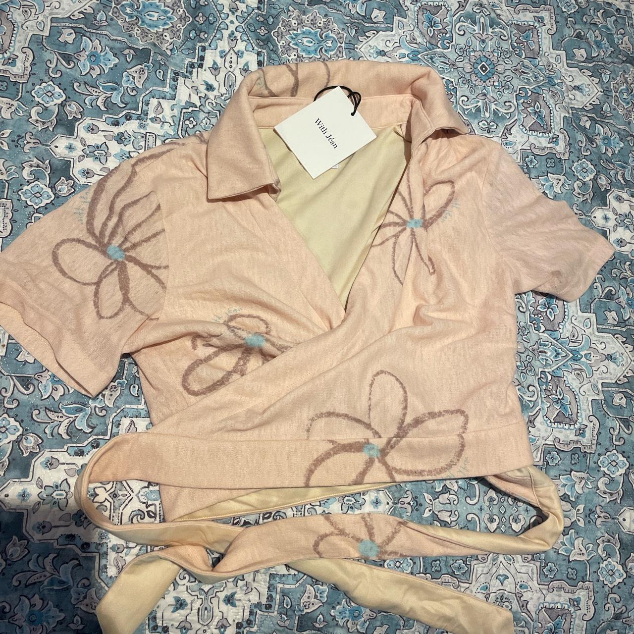 Withjean wrap top Fits small-medium - Depop