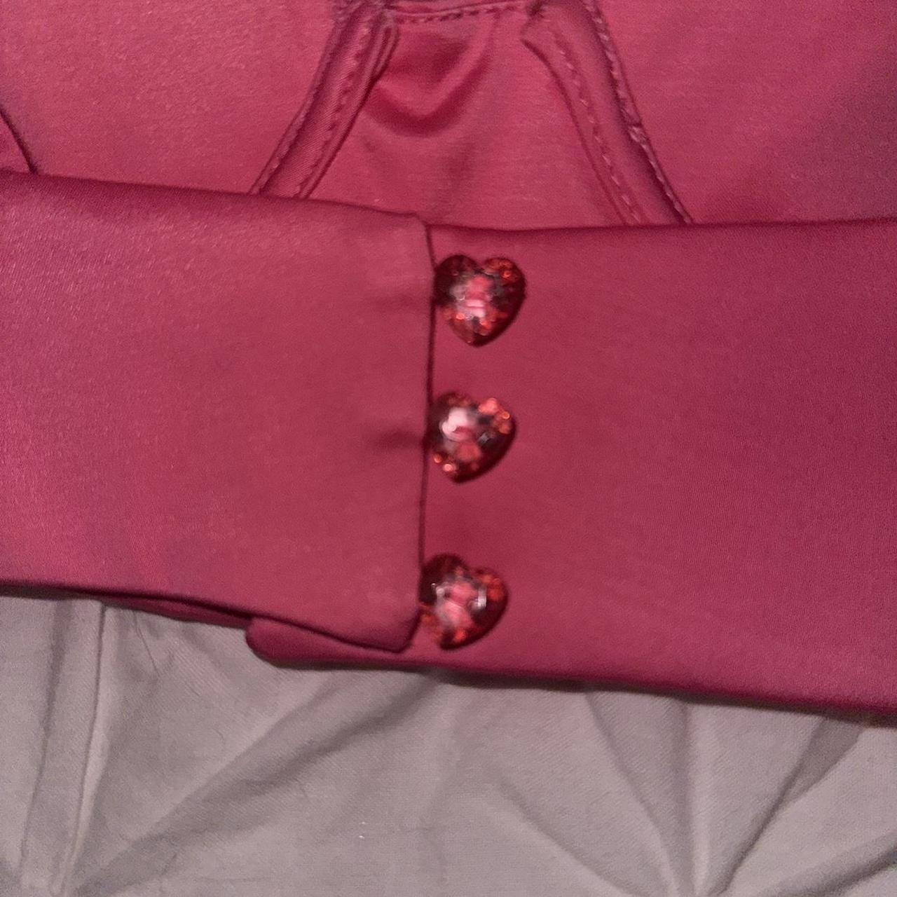 SOLD OUT ONLINE Zara size 6 Pink Satin Heart Button... - Depop