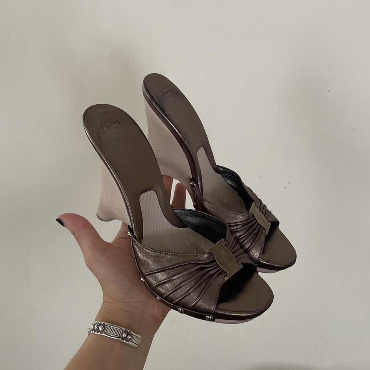 MCM Ferragamo Block Wedge Heels Beautiful ferragamo... - Depop