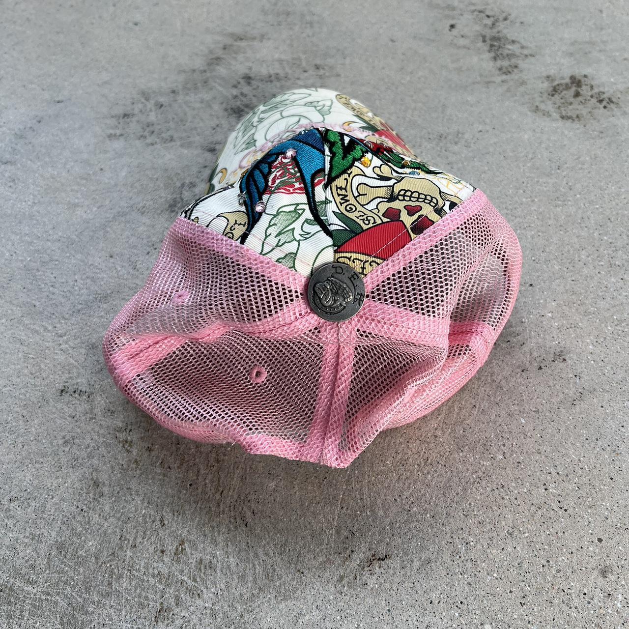 Ed Hardy Pink Trucker Hat Christian Audiger Design,... - Depop