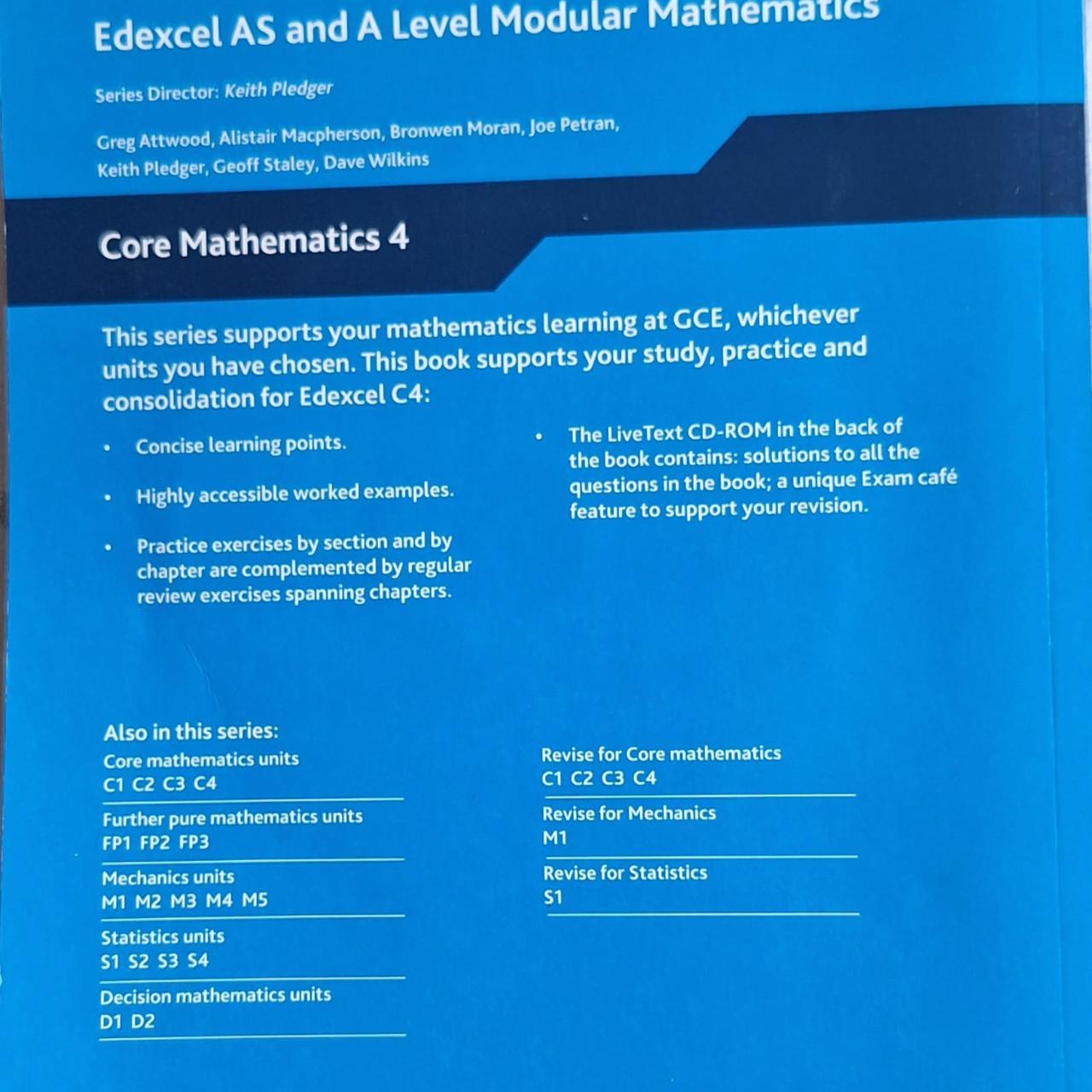 Core Mathematics 4 Edexcel AS and A Level Modular... - Depop