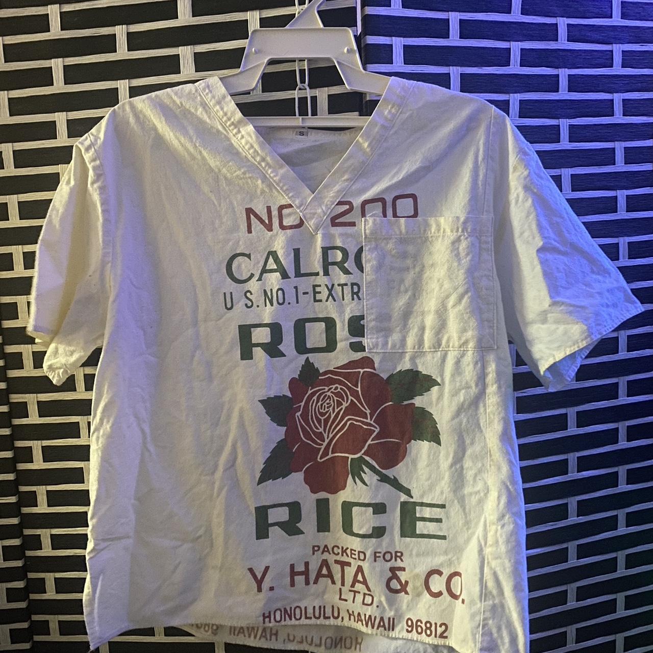 VINTAGE RICE SACK SHIRT 1980 1990s CALROSE RICE BAG... - Depop