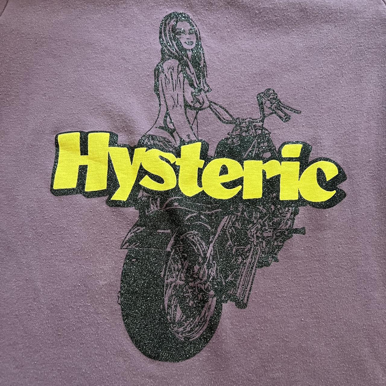 Vintage y2k purple hysteric glamour baby tee, with... - Depop