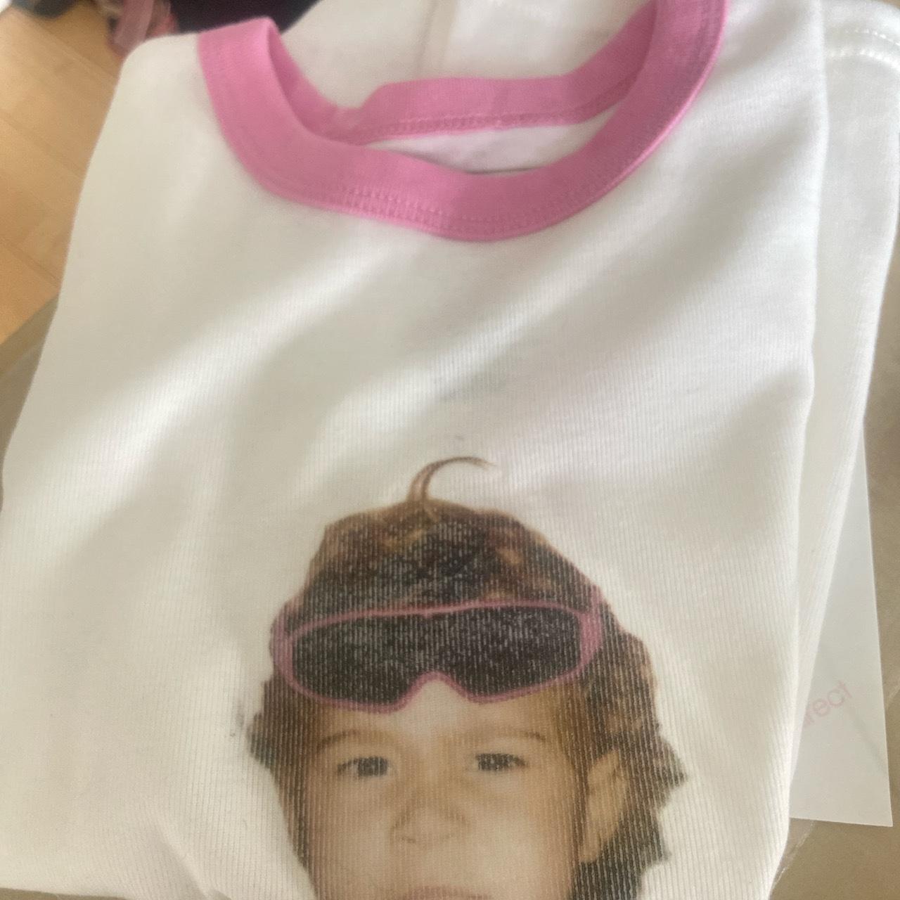 MADE TO ORDER Custom print pink ringer tees I can... - Depop