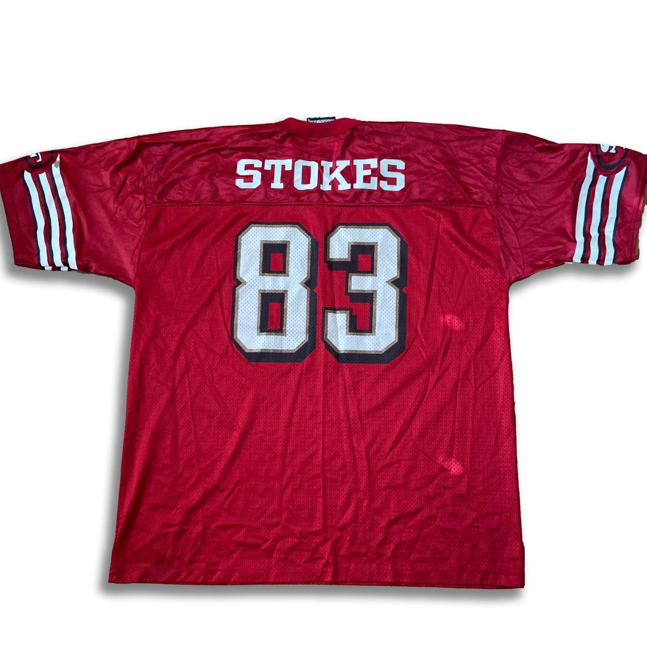 stokes 49ers jersey numder 83 logo athletic tag size... - Depop