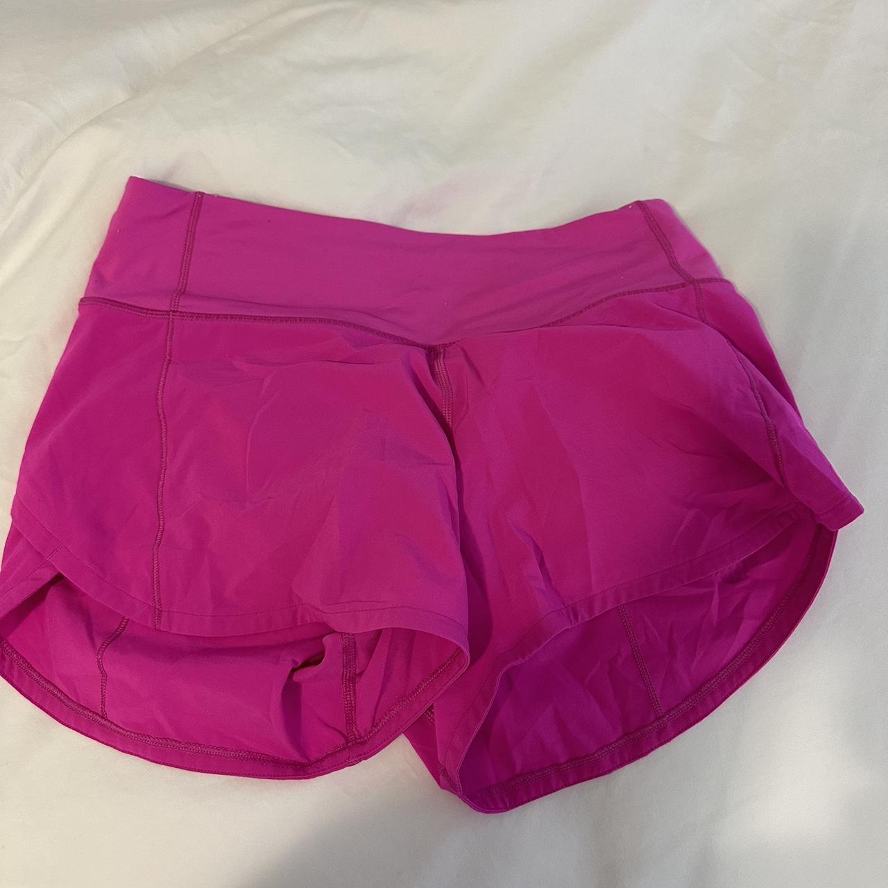 Hot Pink Lulu Shorts Missing The Elastic Inside But Depop