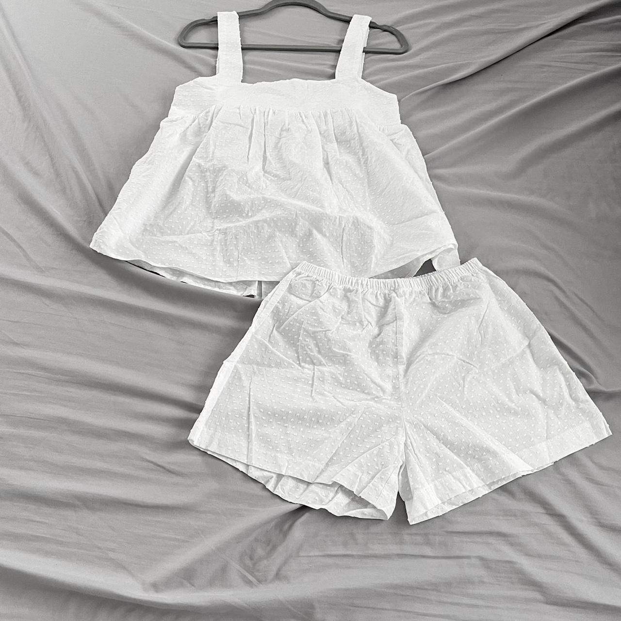 White Pajamas [New / Never worn] 2 piece set of... - Depop