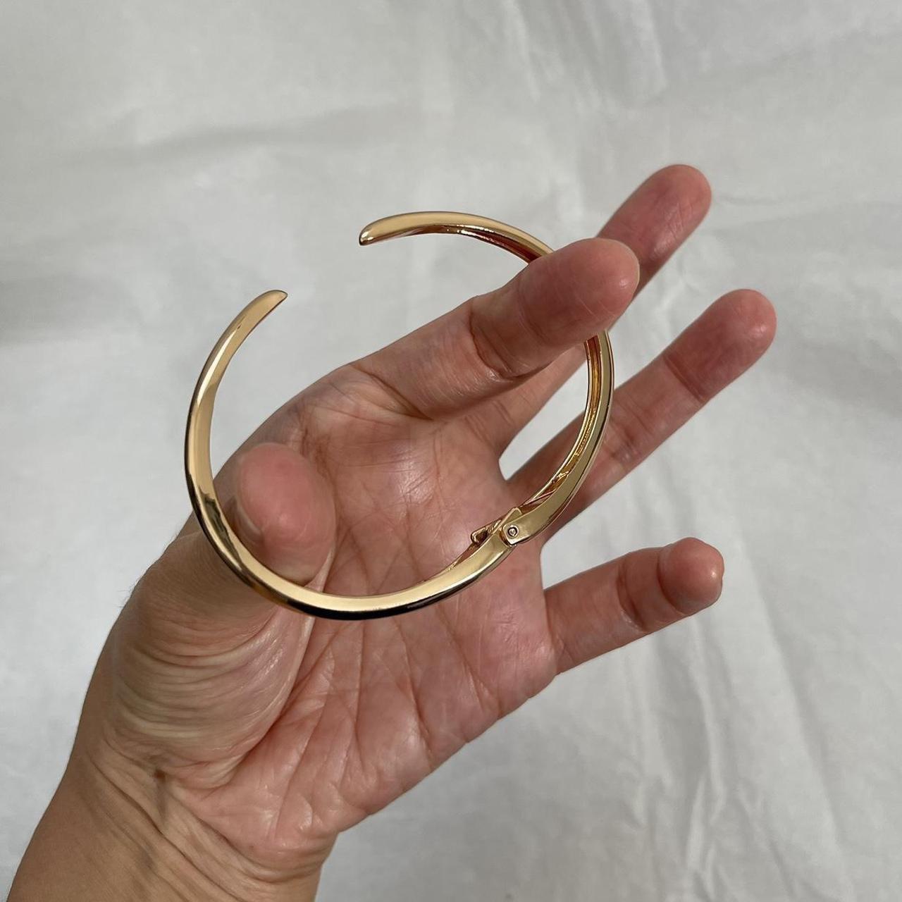 Chunky gold bangle [New / Never worn] -Gold plated... - Depop