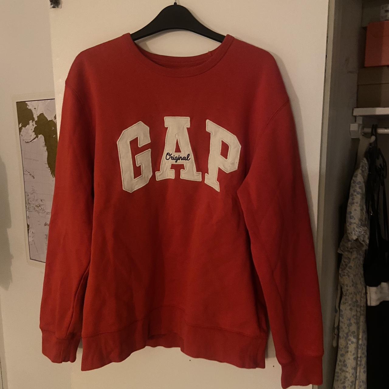 gap crew neck jumper lovely vibrant colour and... - Depop