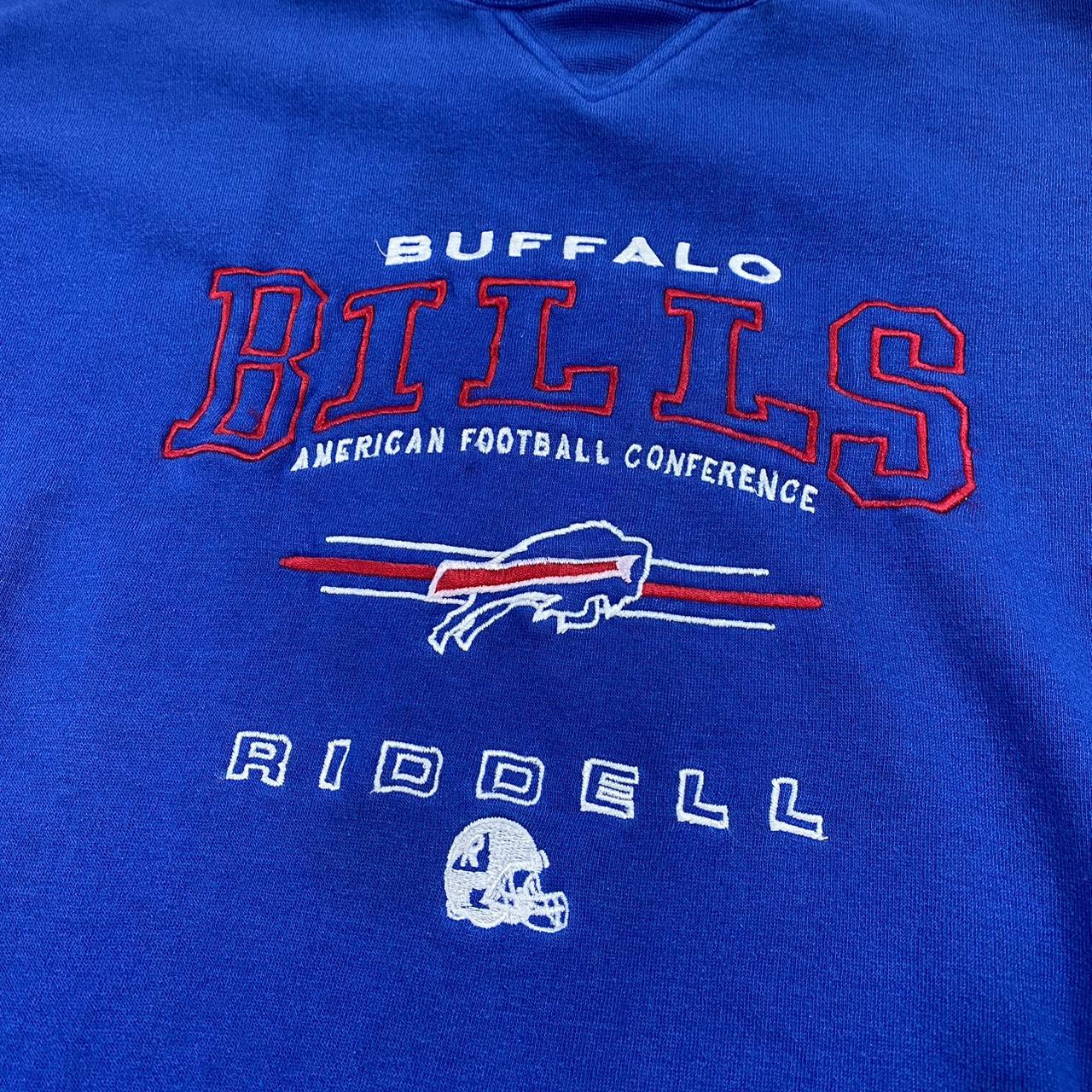 NFL Buffalo Bills Embroidered Blue Sweatshirt Very... - Depop
