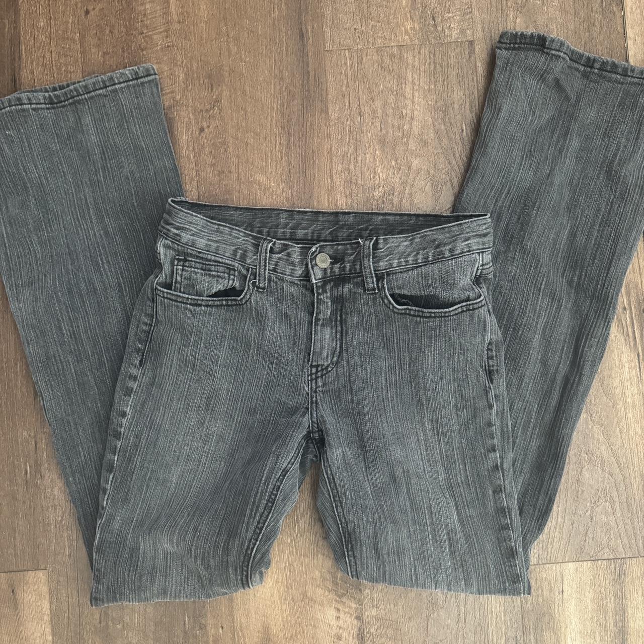 black brandy melville low rise jeans believe it’s... - Depop