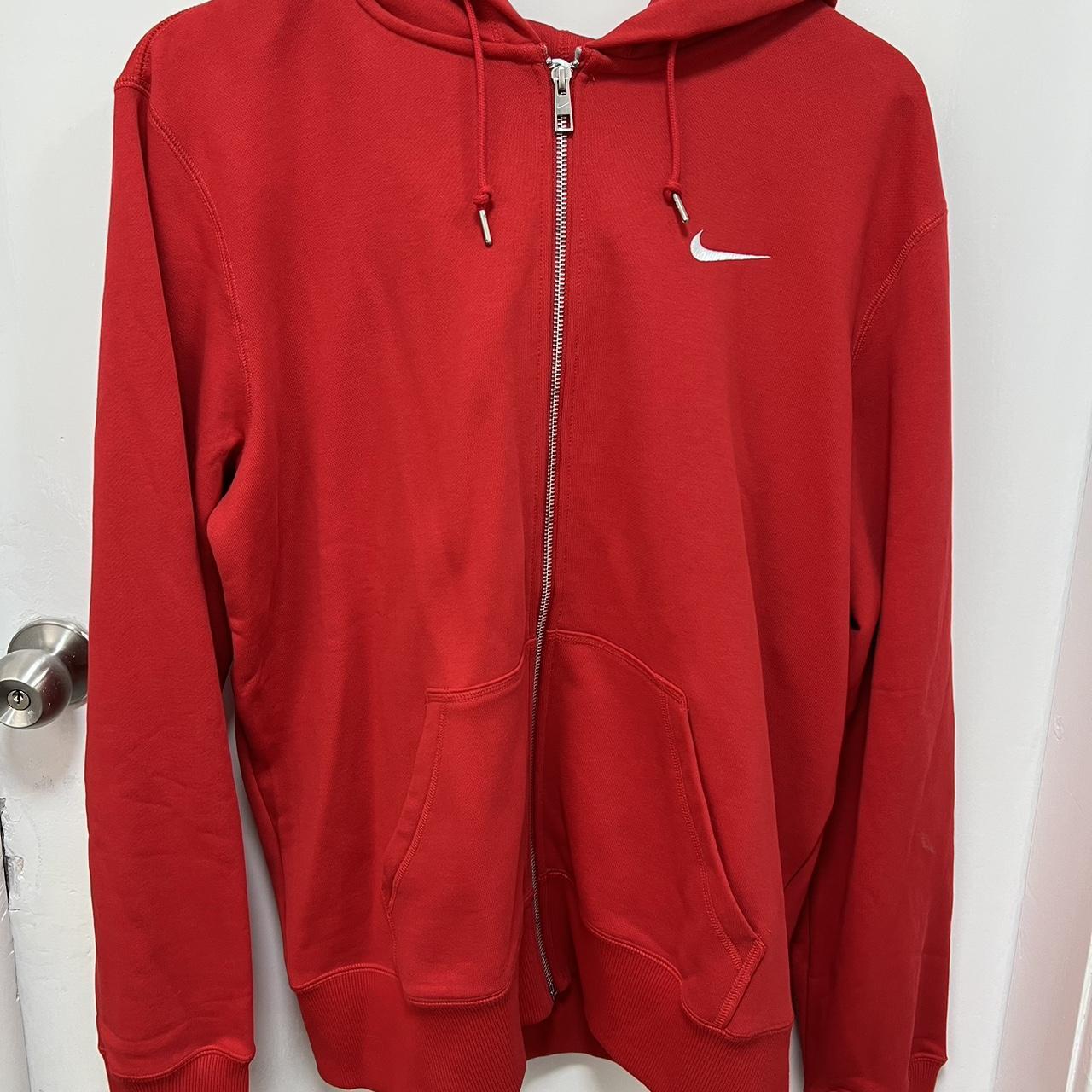 Brand New With Tags, Nike Red Full Zip Hoodie Size... - Depop