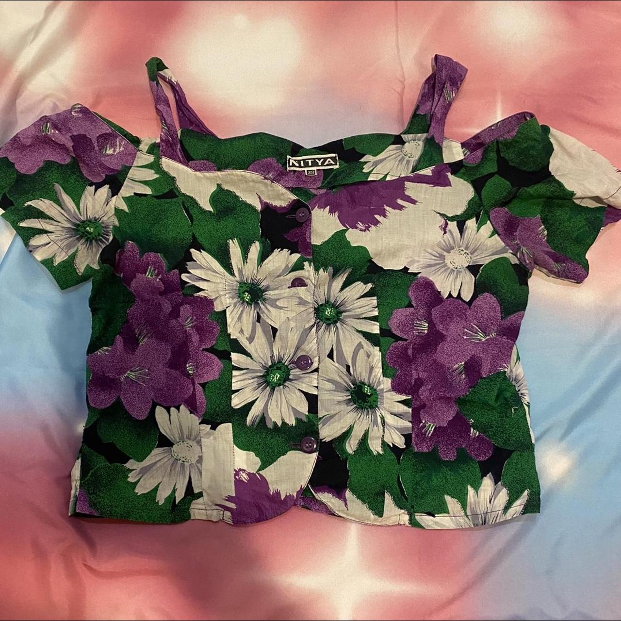 Dream vintage off the shoulder crop top 🥹 Love it so... - Depop