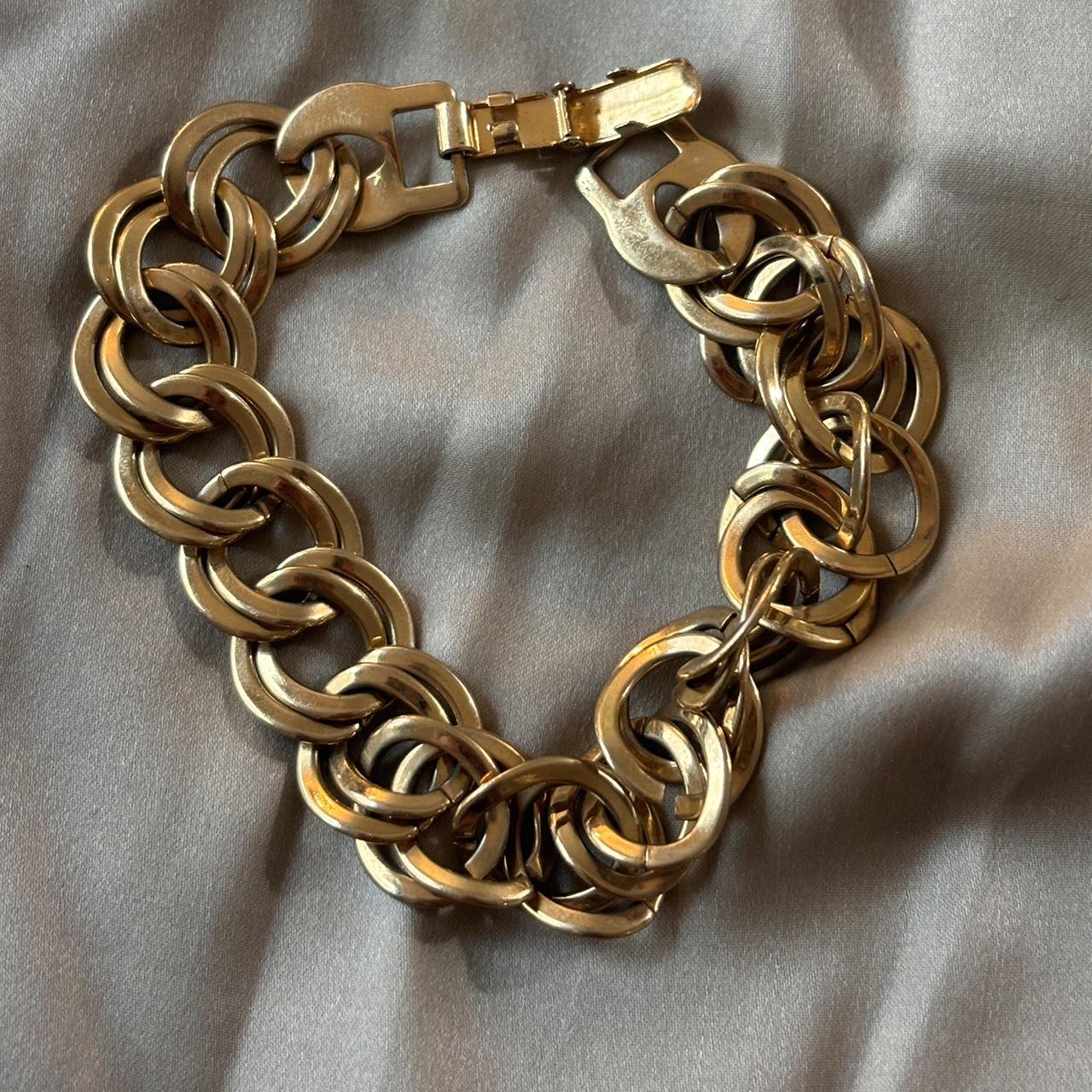 Two cute chain gold bracelets ! #bell #bundle #chain - Depop