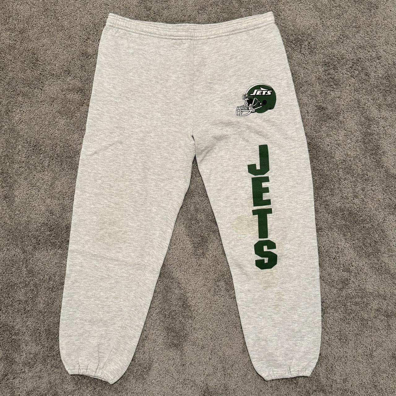 Vintage Jerzees New York Jets Sweatpants Size... - Depop