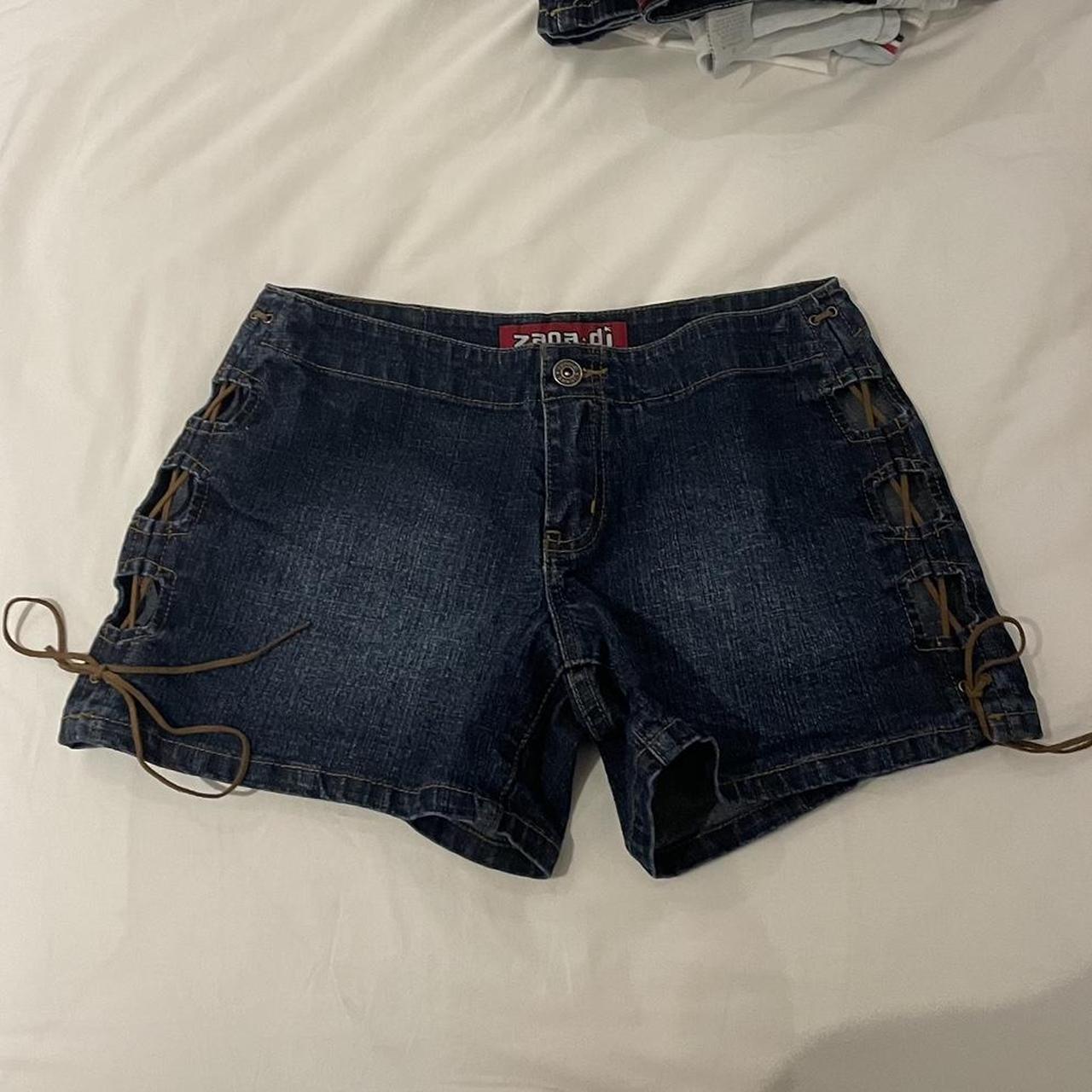 Zana Di Lace Up Jean Shorts Amazing Detailing Depop