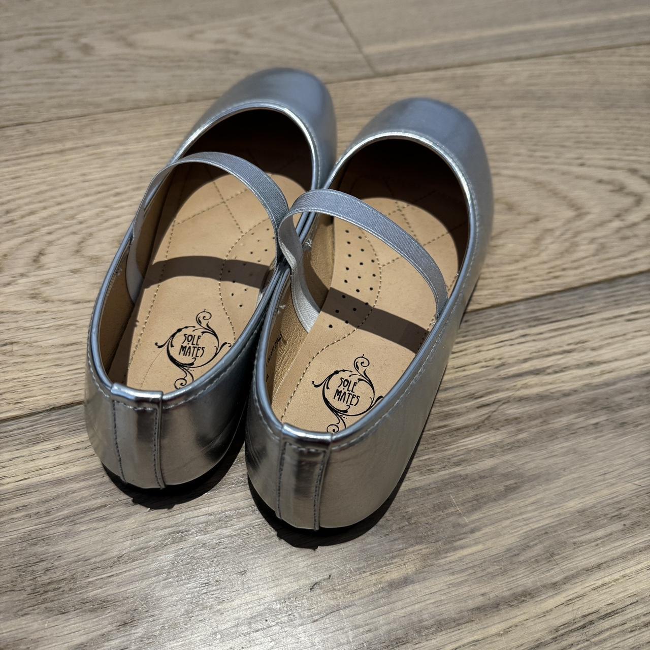 Silver ballet flats Super cute and comfy. Only... - Depop