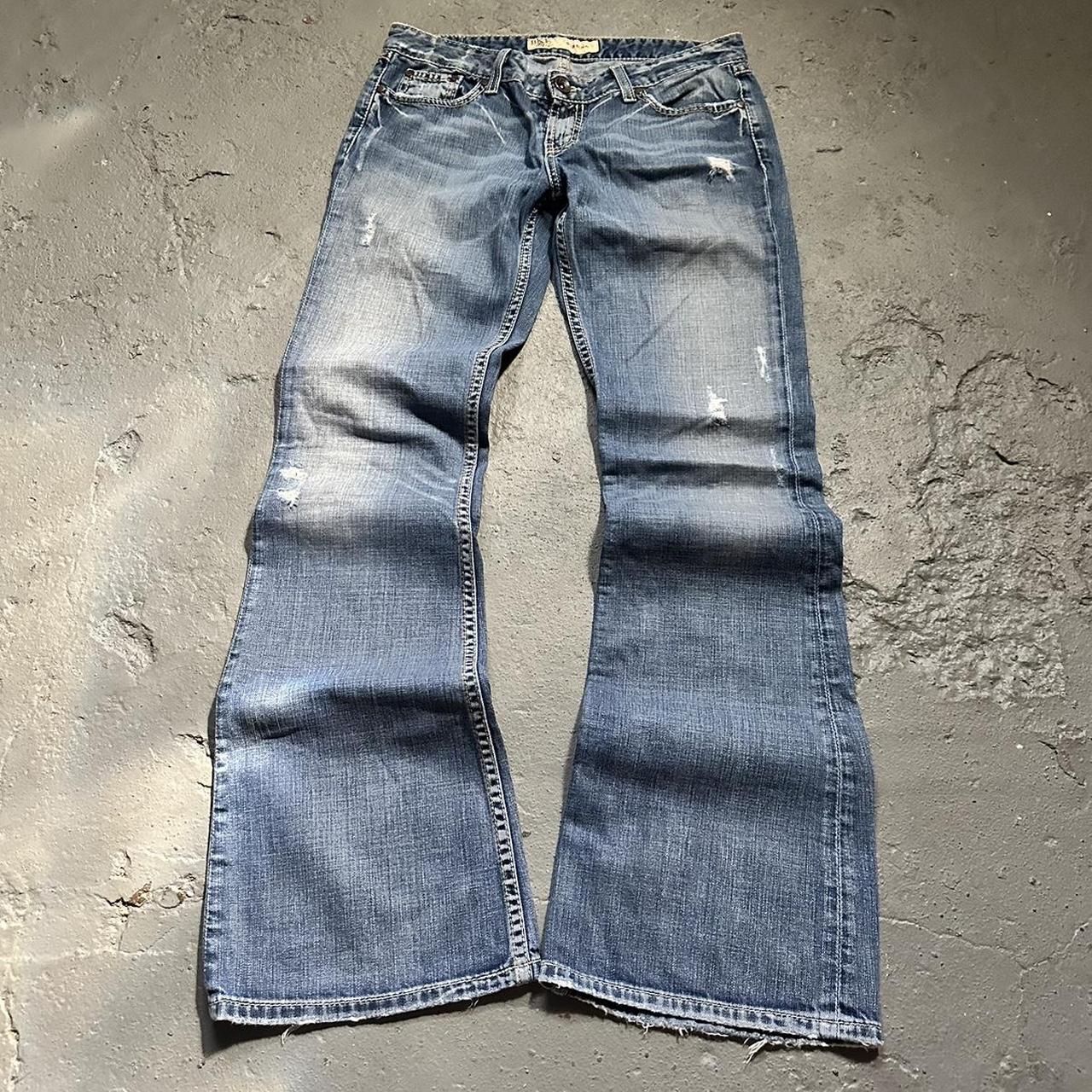 y2k Baggy Bootcut Low Rise Opium Emo Goth Cyber... - Depop