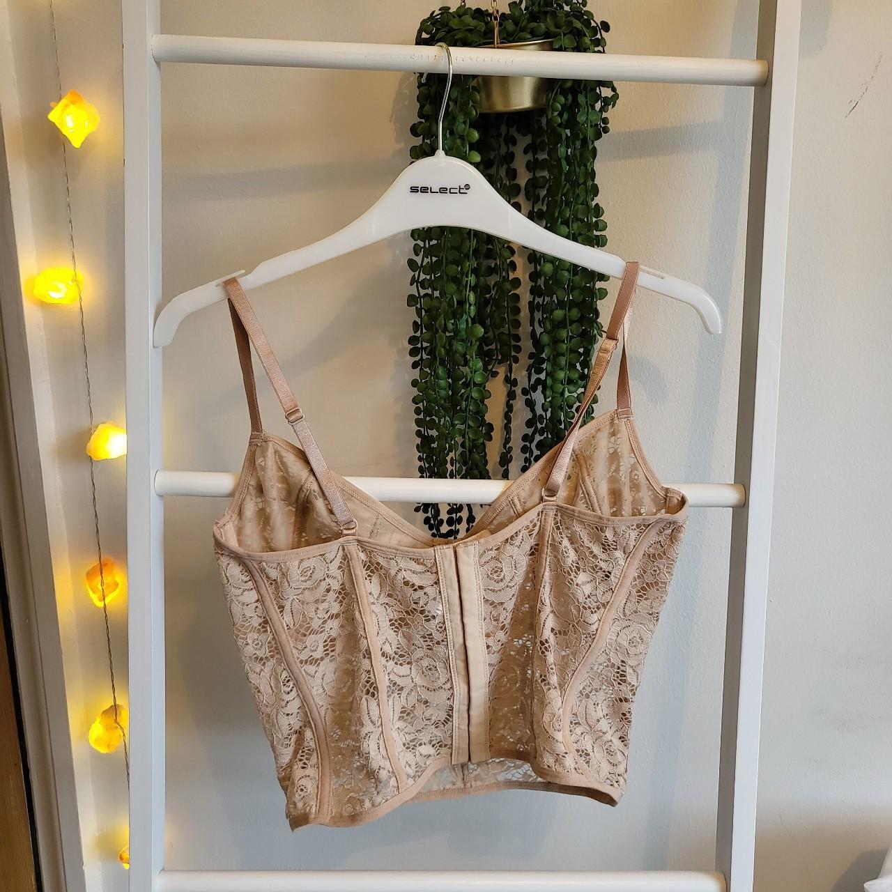 Ann Summers Nude Lace Corset Top Size 1214 Depop