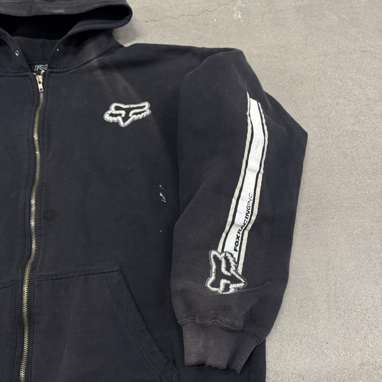 VINTAGE Y2K FOX RACING BLACK FADED MOTOCROSS FULL... | Depop