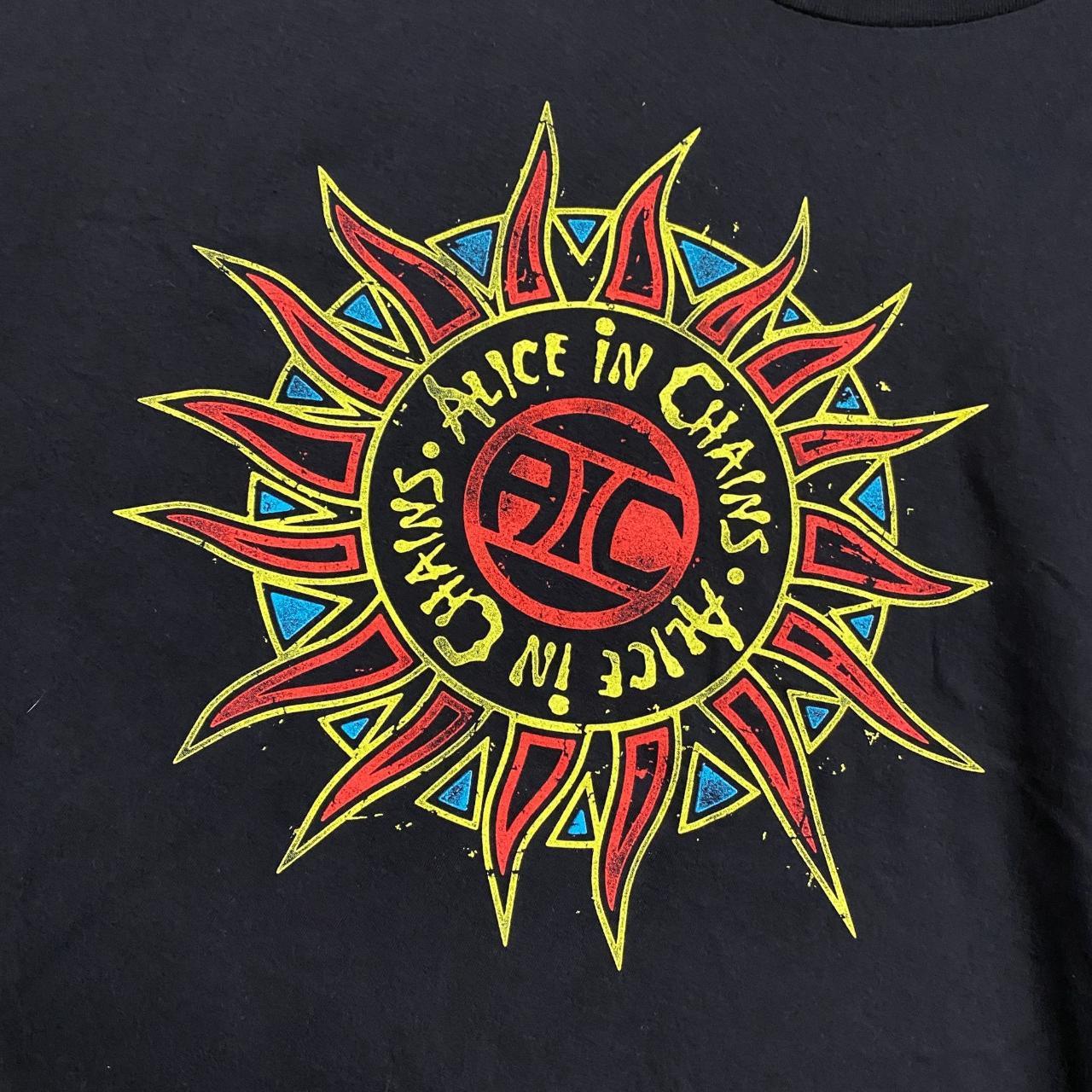 Alice in Chains Sun Logo Grunge Band T-Shirt Size... - Depop