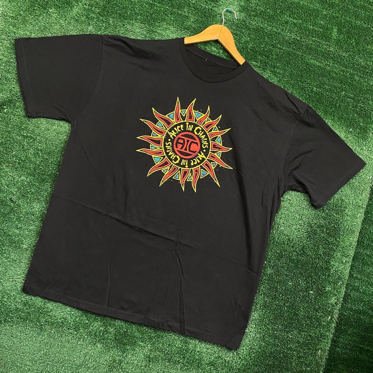 Alice in Chains Sun Logo Grunge Band T-Shirt Size... - Depop