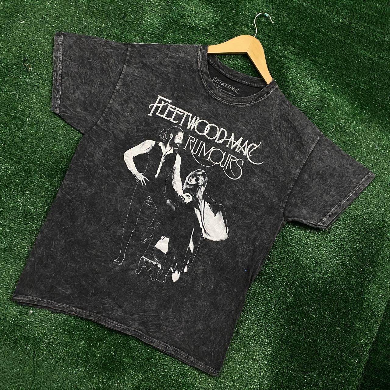 Fleetwood Mac Rumours Mineral Wash Band T-Shirt Size... - Depop
