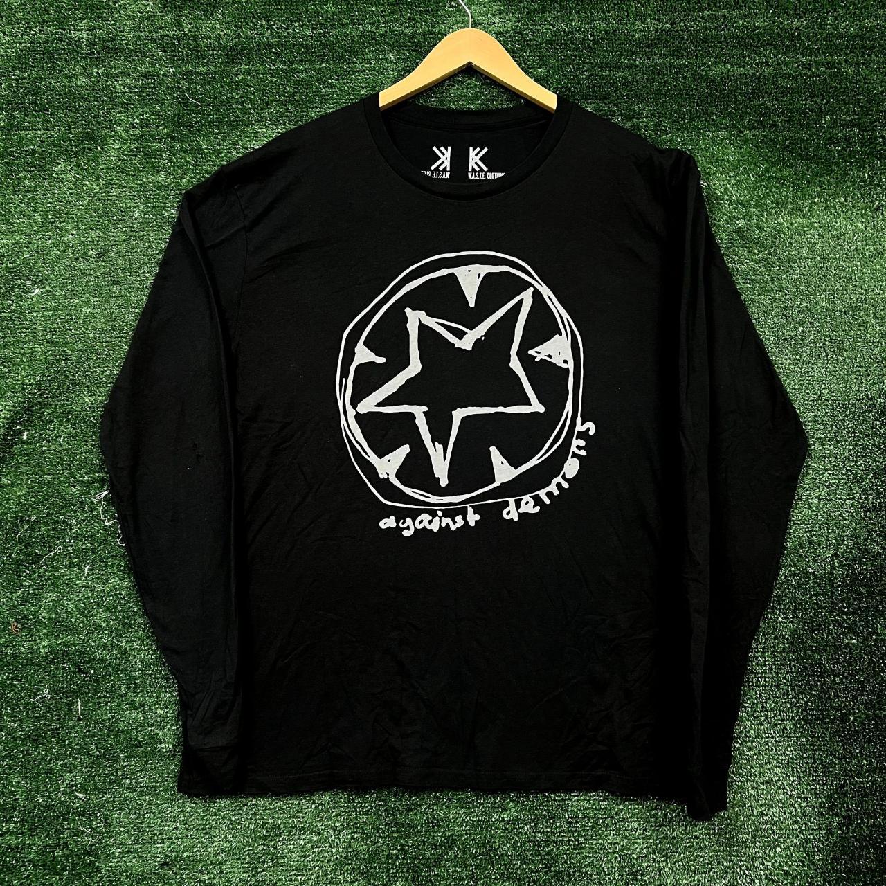 Radiohead Against Demons Rock Band LS Shirt Size... - Depop