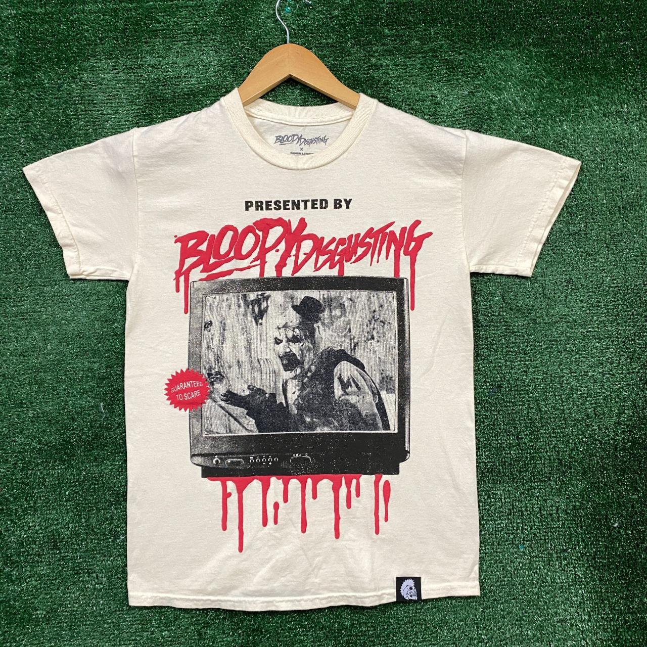 Bloody Disgusting x Terrifier Art the Clown T-Shirt... | Depop