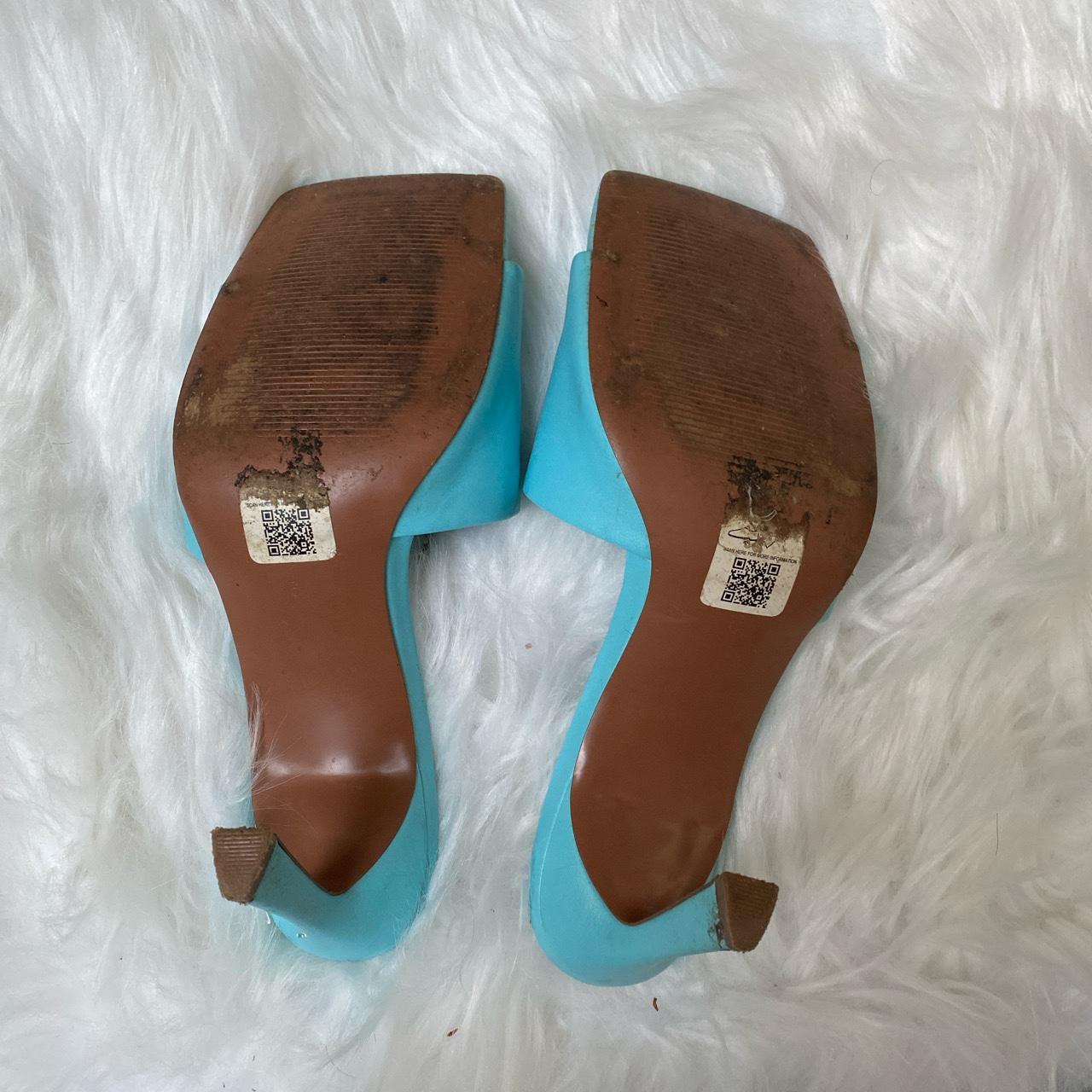 ASOS baby blue turquoise heeled sandals Size 6... - Depop