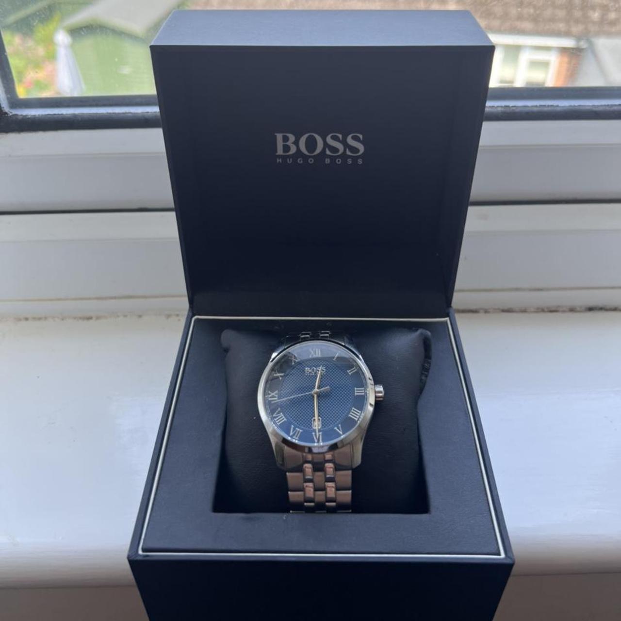 Hugo boss watch for sale worn few times but is in... - Depop