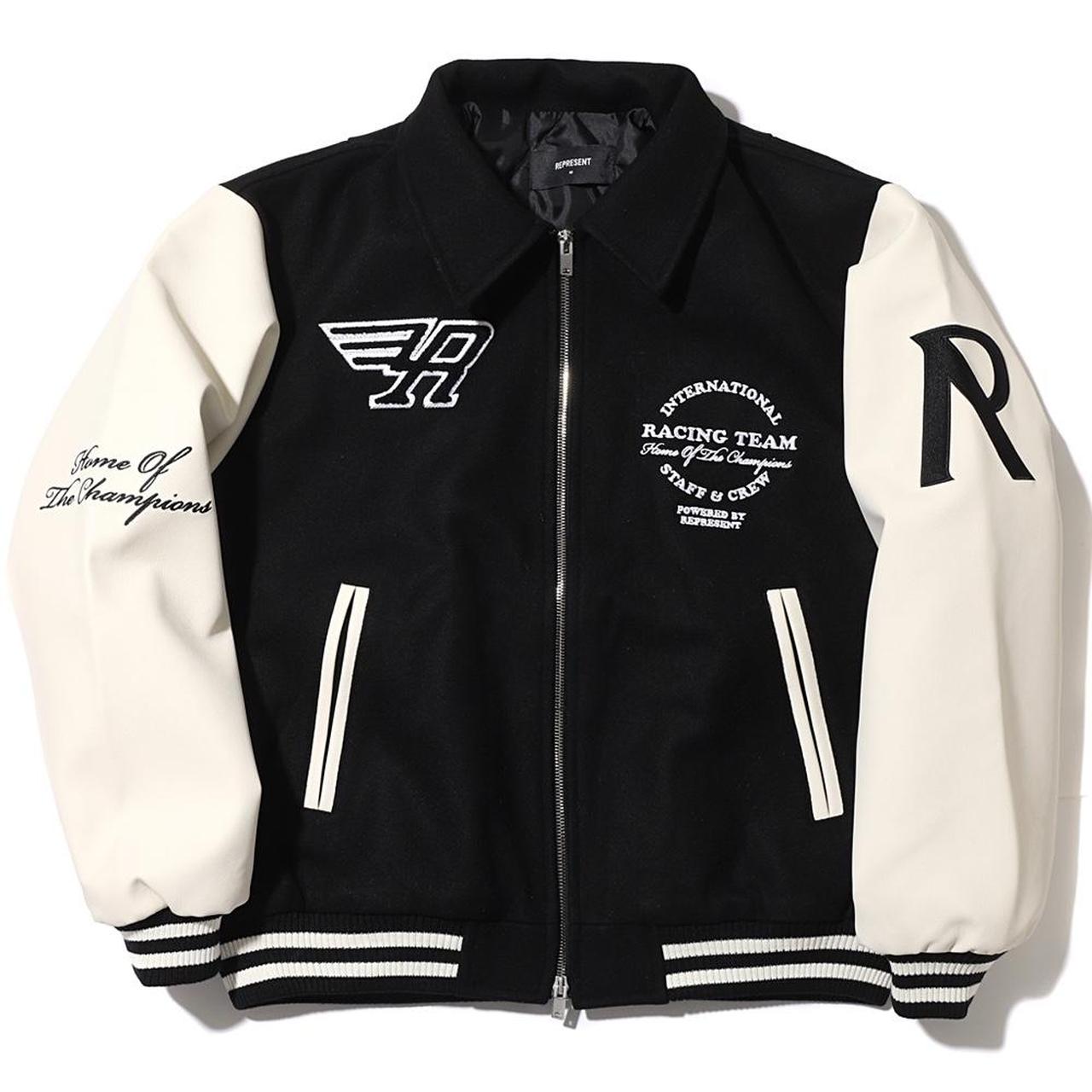 Represent Racing Team Varsity Jacket in black size... - Depop