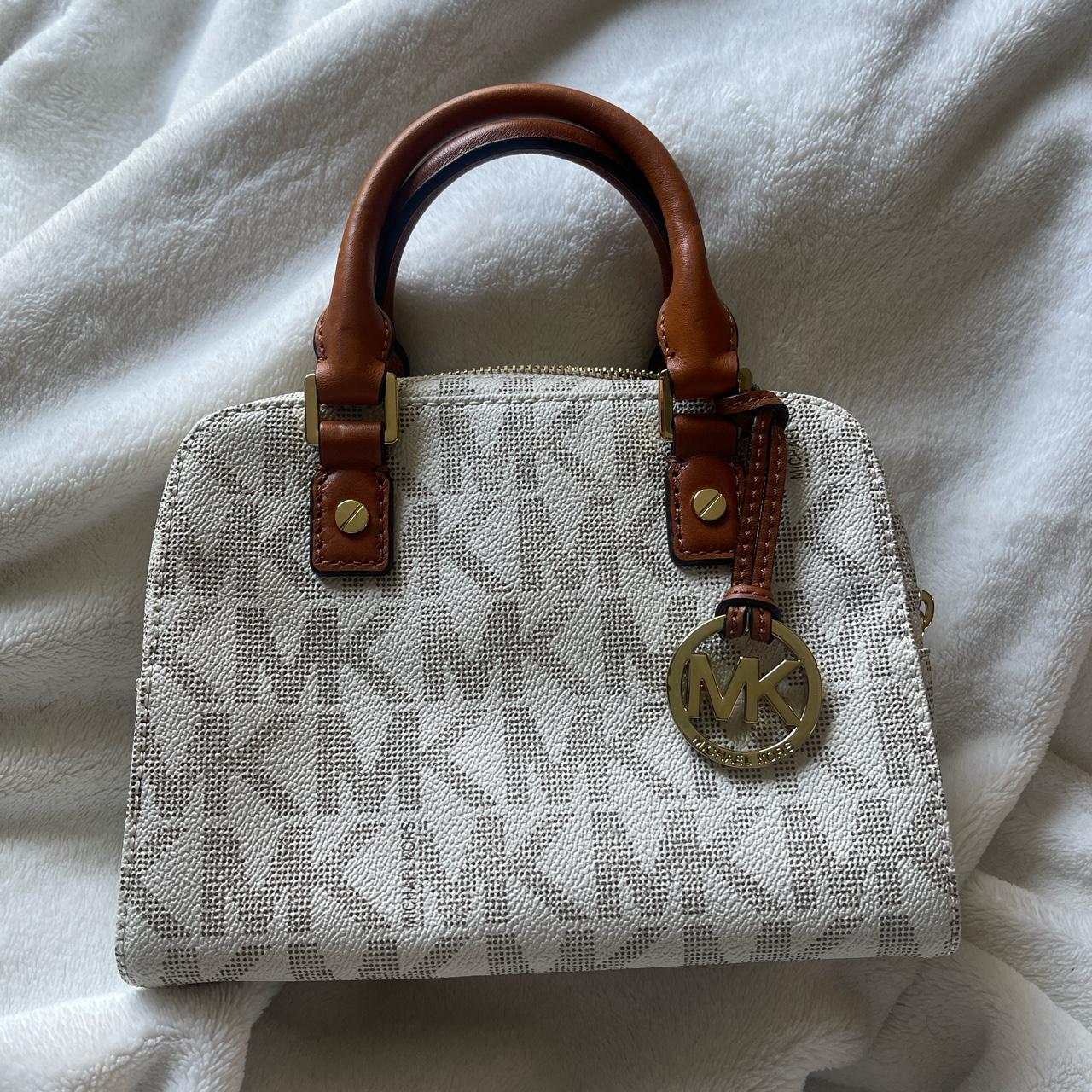 Women's White and Cream Bag | Depop