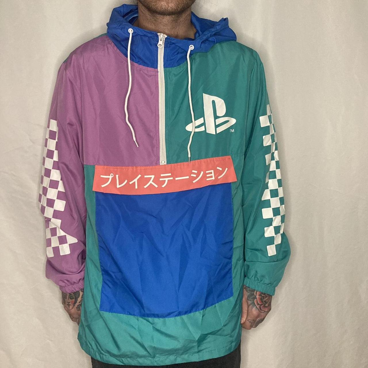 Sony Playstation Windbreaker Size - LG Sleeve... - Depop