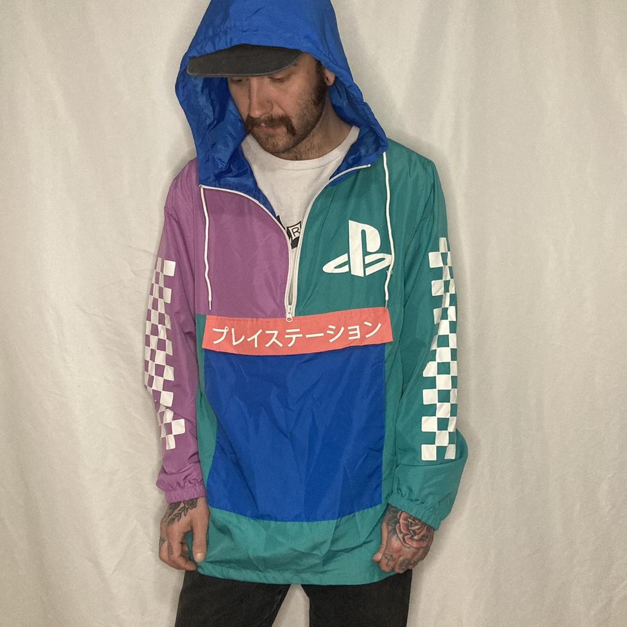 Sony Playstation Windbreaker Size - LG Sleeve... - Depop