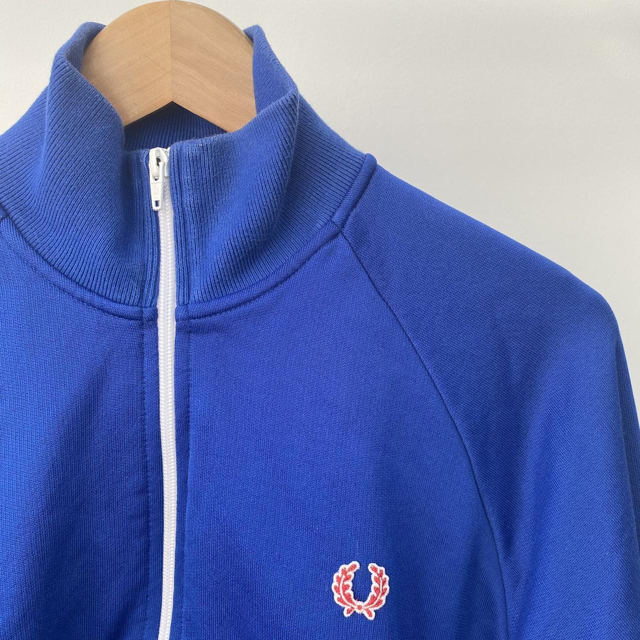 Vintage blue Fred Perry track jacket Size medium... - Depop