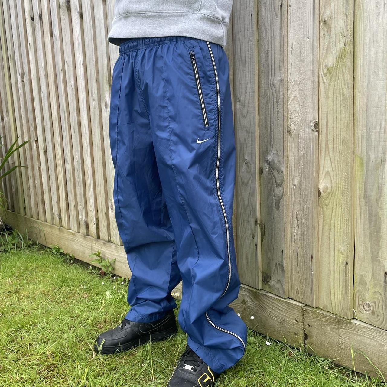 Vintage 90s Nike shell rave joggers Size - large... - Depop