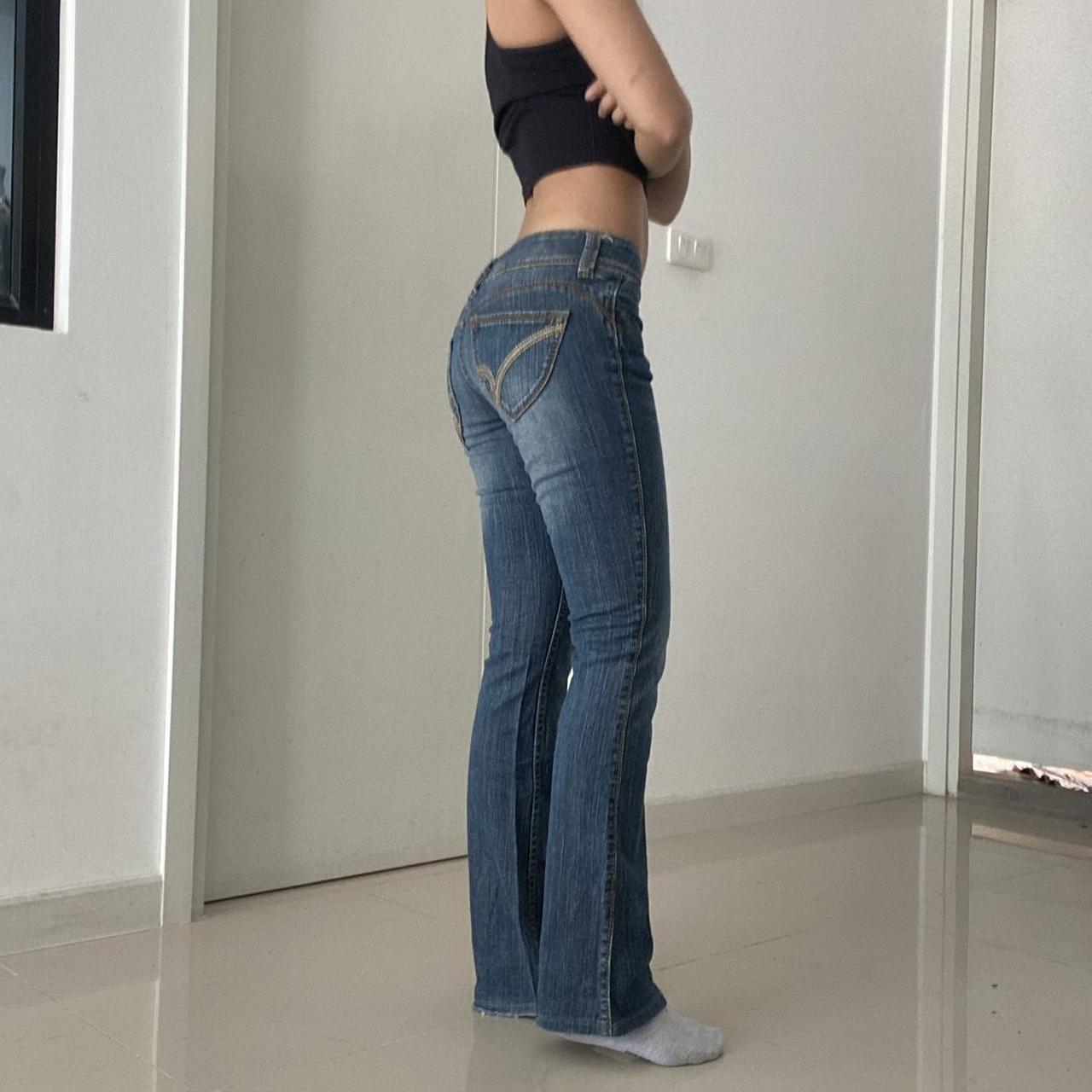 Low rise fit and flare leg jeans Model size 6 163... - Depop