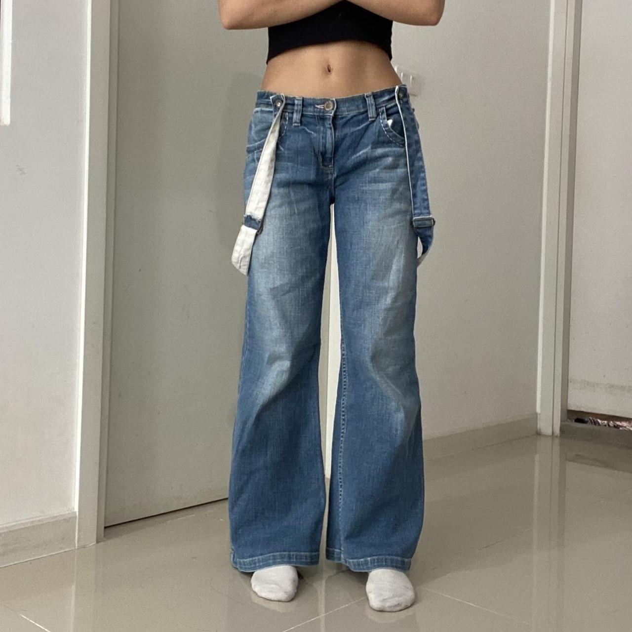 Low rise boyfriend fit flare straight leg jeans... - Depop Low rise boyfriend fit flare straight leg jeans... - Depop