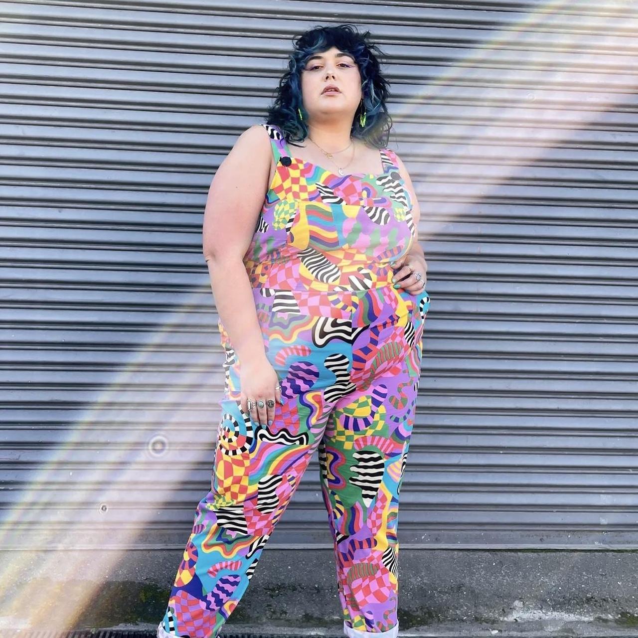 🌈 Funky Nooworks overalls in 🎊PARTY TIME🎊 print by... - Depop