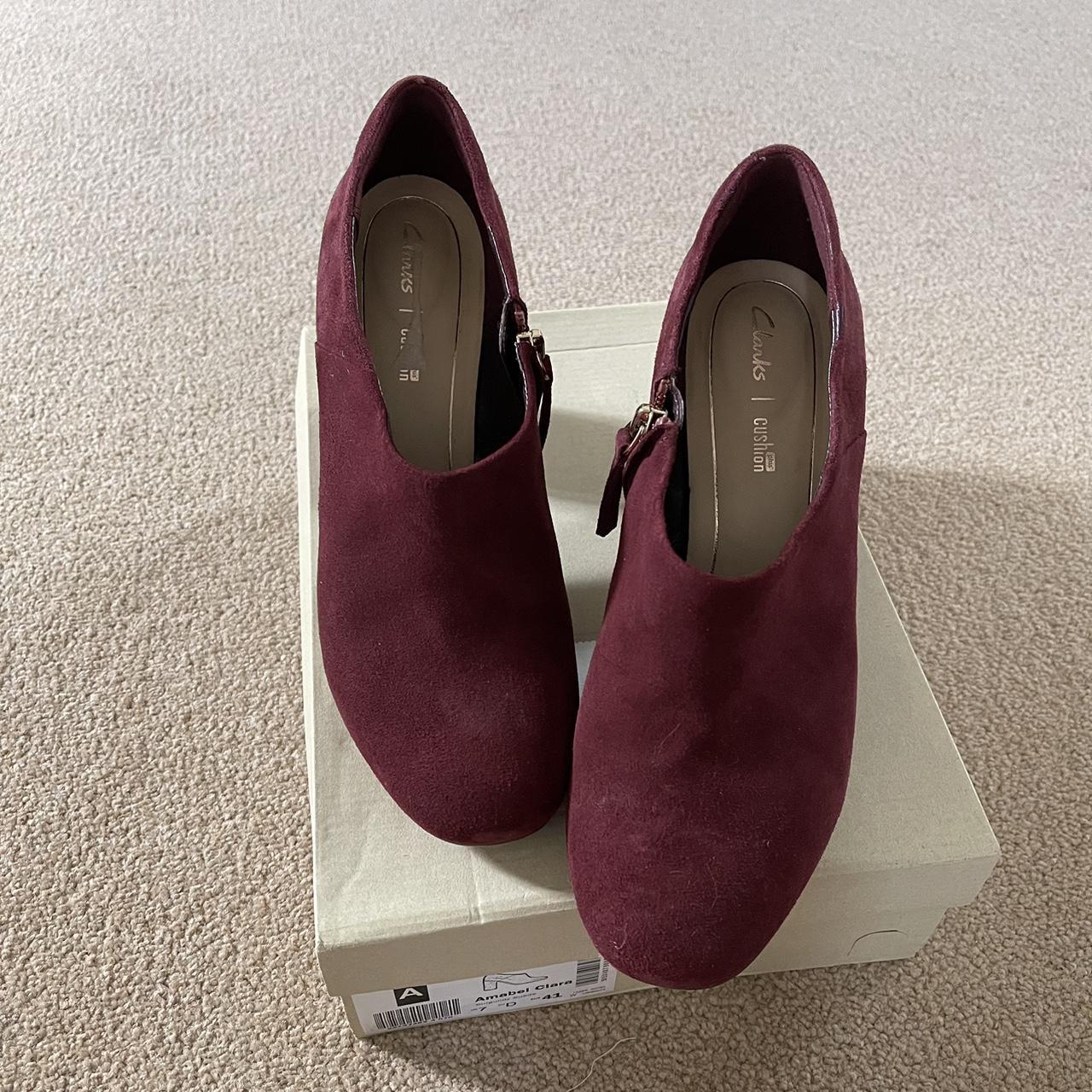 Clarks burgundy smart shoe. Brand new, never been worn! - Depop