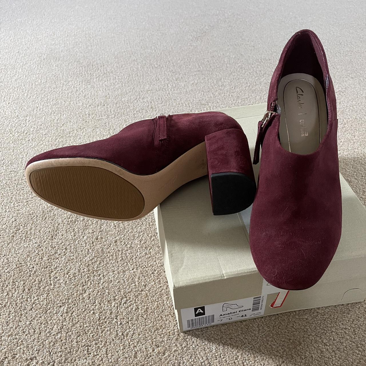 Clarks burgundy smart shoe. Brand new, never been worn! - Depop