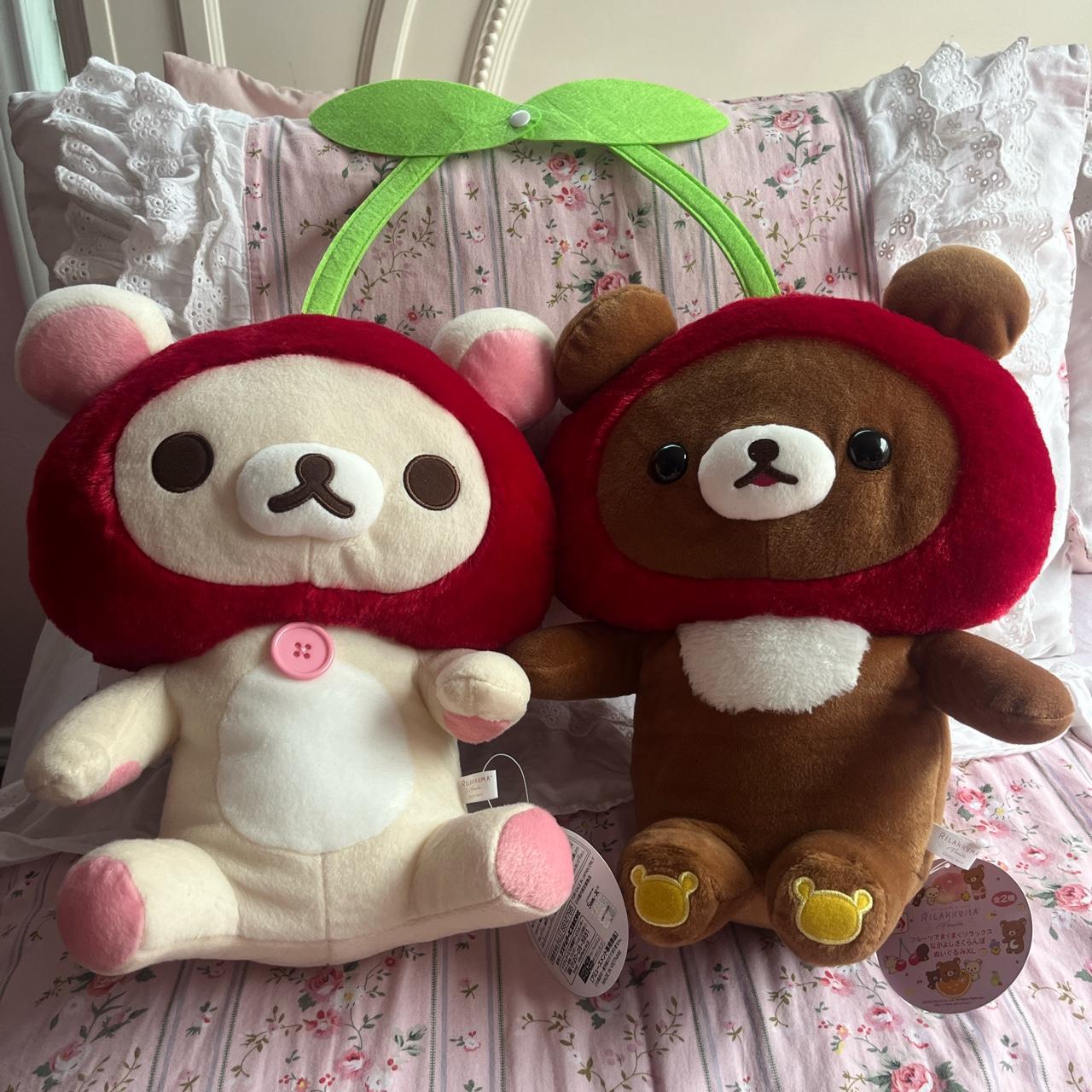 Red cherry chairoikoguma and korilakkuma with... - Depop