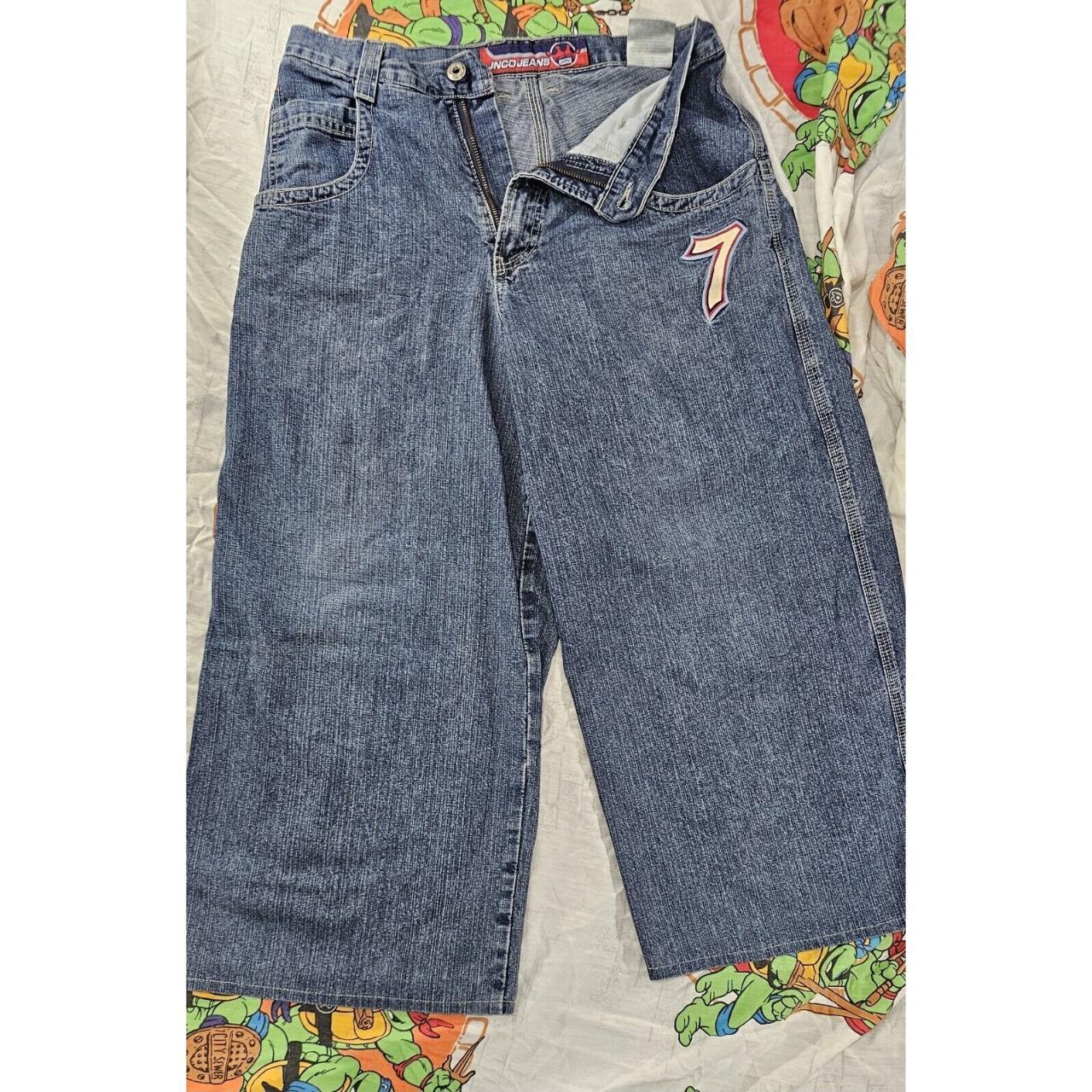 Rare Jnco 7 Dice Vintage Baggy Wide leg Jeans Size... - Depop