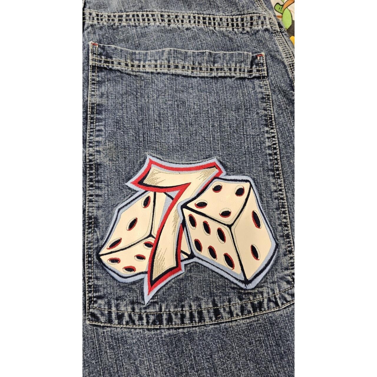 Rare Jnco 7 Dice Vintage Baggy Wide leg Jeans Size... - Depop