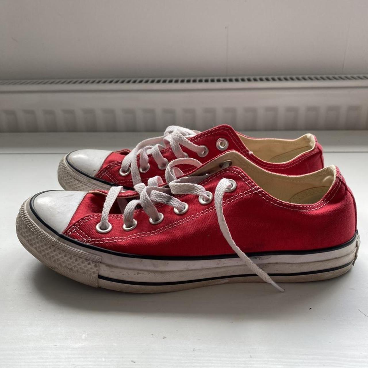 Converse Women's Red Trainers | Depop