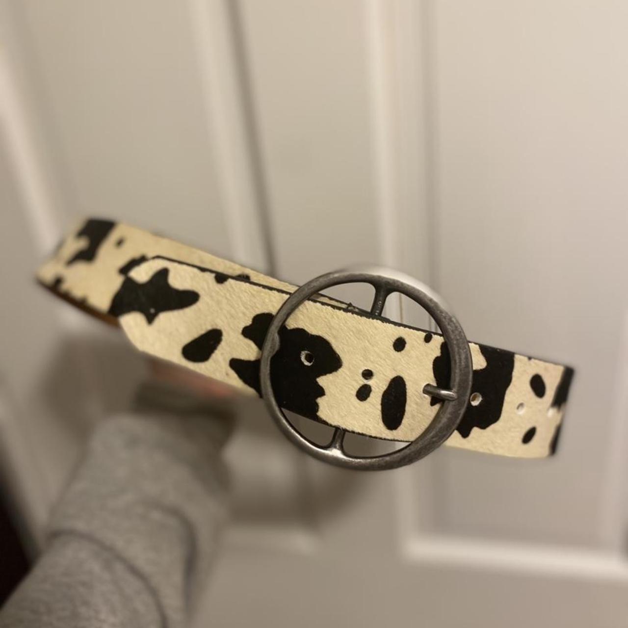 Wild vintage cow belt with round buckle! This is... - Depop